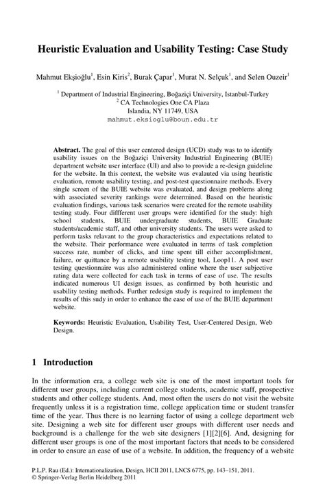 PDF Heuristic Evaluation And Usability Testing Case Study