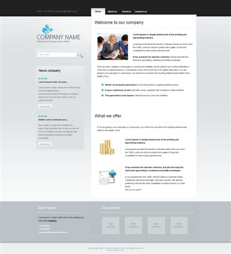ModernTab Webpage Template Corporate CSS Templates CSS Templates