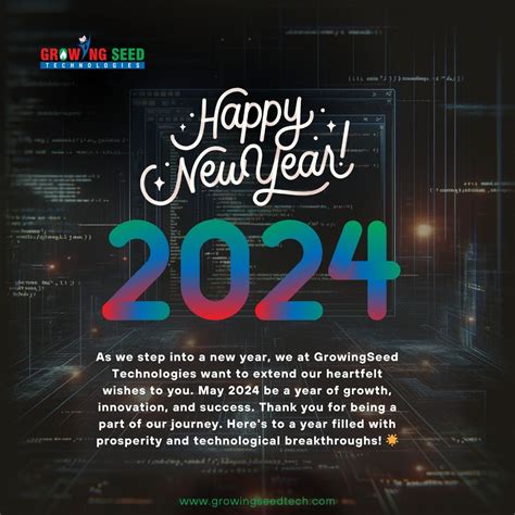 Growingseed Technologies On Linkedin Newbeginnings Techfuture2024 Bug Code Newyear