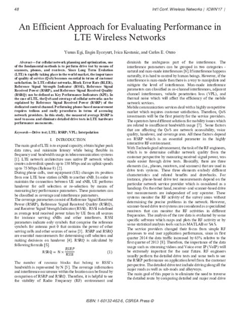 Pdf An Efficient Approach For Evaluating Performance In Lte Wireless