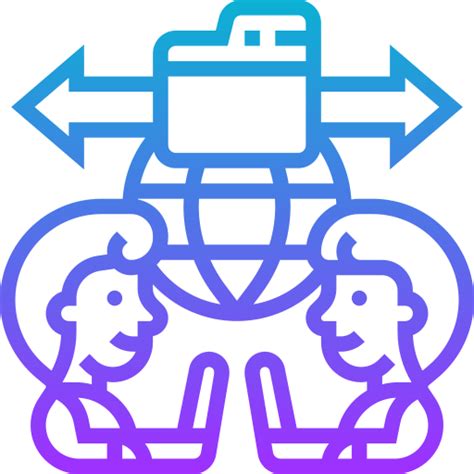 data sharing meticulous gradient icon