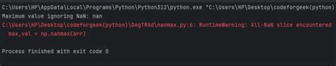 Numpynanmax In Python Finding Max Value Ignoring Nan Codeforgeek