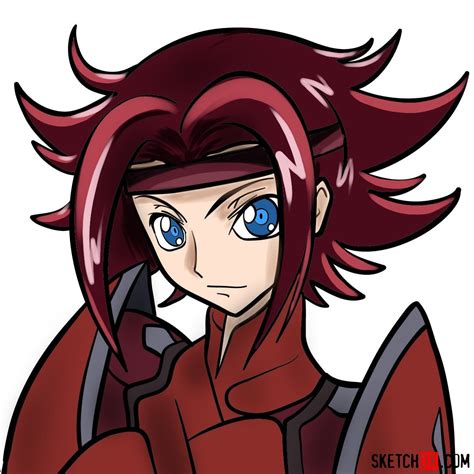 Making The Drawing Of Kallen Kozuki S Face From Code Geass Sketchok Easy Drawing Guides