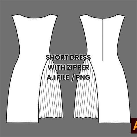 Tech Pack Template Dress Etsy