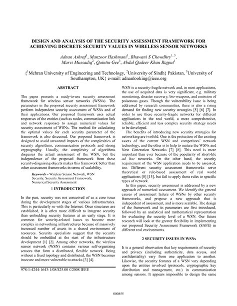 Pdf Design And Analysis Of The Security Assessment Framework For Achieving Discrete Security