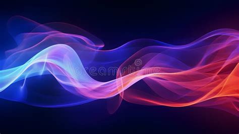 Neon Lines Of Smoke Intersect And Overlap Stock Illustration