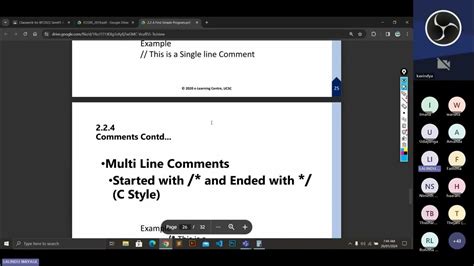 Bit Semester 1 Programming Revision Day 01 2024 01 20 Youtube