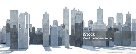 추상 현대 도시 건물 스카이 스크레이퍼 배경 디자인 3d 렌더 일러스트 0명에 대한 스톡 사진 및 기타 이미지 0명 건물 정면 건축 Istock