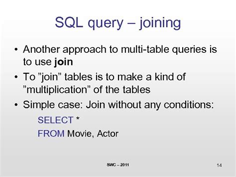 Sql Queries Subqueries And Joining Sql Query