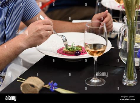 Man Eats Soup With Pickled Beets Preparation Of Borscht Polish Cuisine Healthy Food Beet