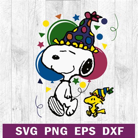 Snoopy Happy Birthday Svg Png File Snoopy Birthday Svg Sno Inspire