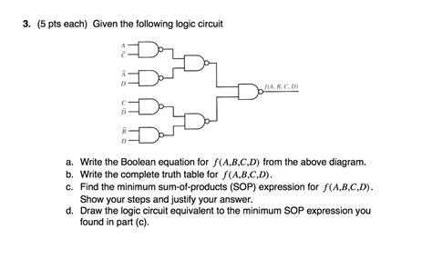 Solved Pts Each Use The Boolean Postulates And Chegg