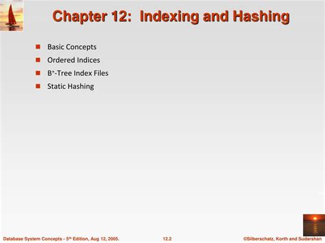 ppt chapter 12 indexing and hashing powerpoint presentation free
