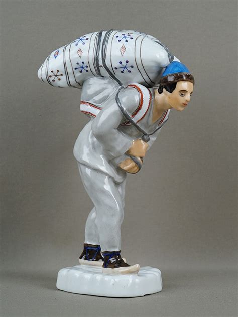 Скульптура «Восточный носильщик «Амбал фарфор роспись высота 22 7см ЛФЗ конец 1920 х