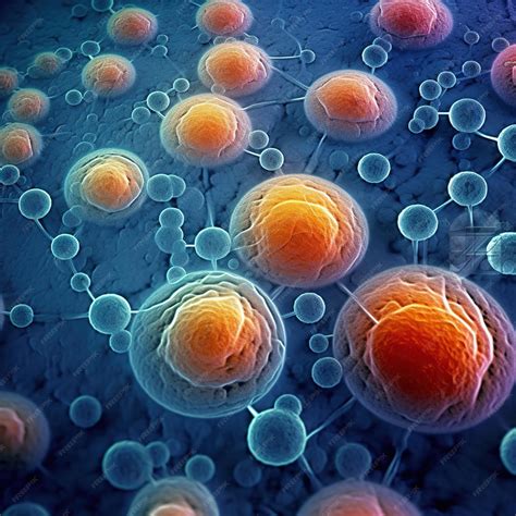 Premium Ai Image Human Cell Microscope