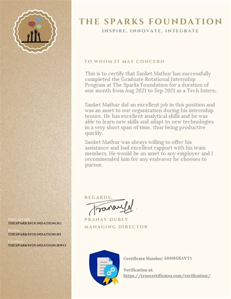 Internship Learning Sanket Mathur