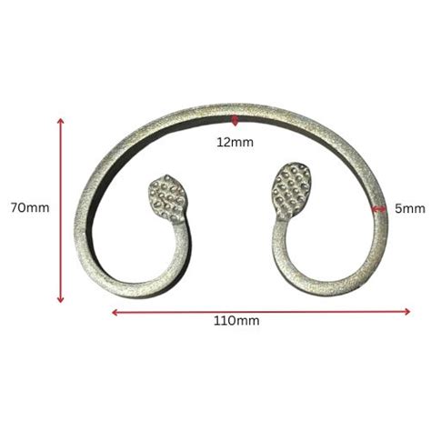 Steel C Scrolls 110x 70 X 8 Mm With Notched Zinc Plated Tigerlink