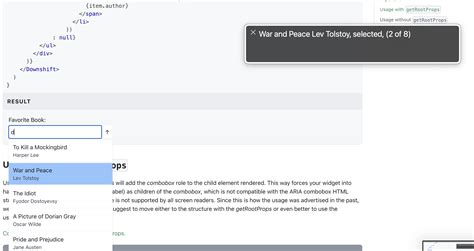 Examples Don T Work In VoiceOver Issue Downshift Js Downshift GitHub