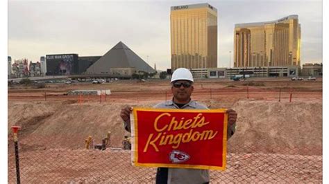 Chiefs Flag Buried Under Raiders New Stadium In Las Vegas