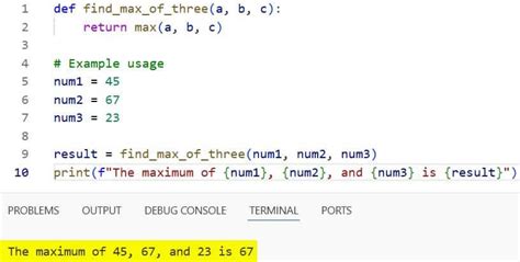 Write A Python Function To Find The Maximum Of Three Numbers