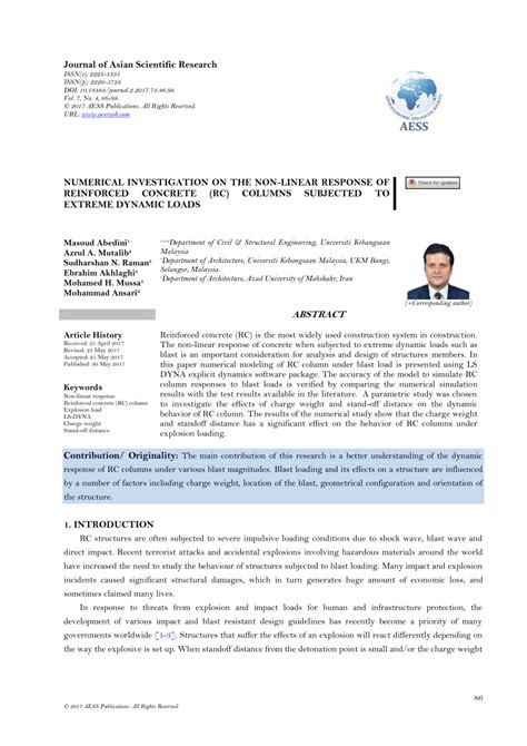 Pdf Numerical Investigation On The Non Linear Response Of Reinforced