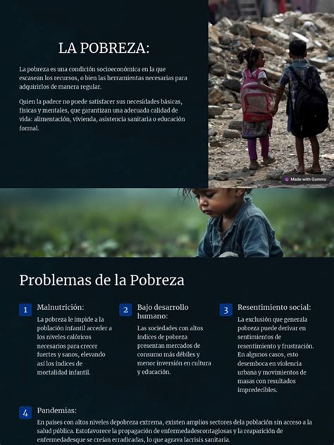 La Pobreza Pdf Pobreza Pobreza E Indigencia