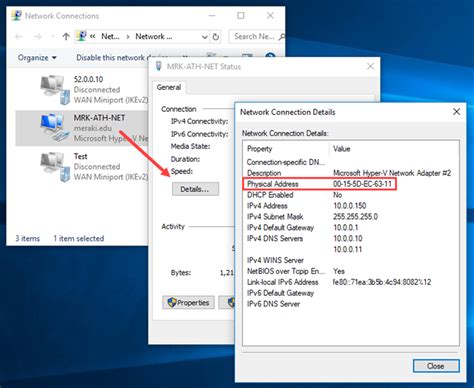view mac address of hyper v server vms dimitris tonias