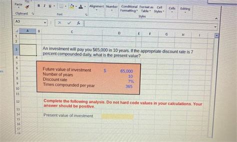 Solved Paste Biu д Cells Editing Clipboard Alignment Number