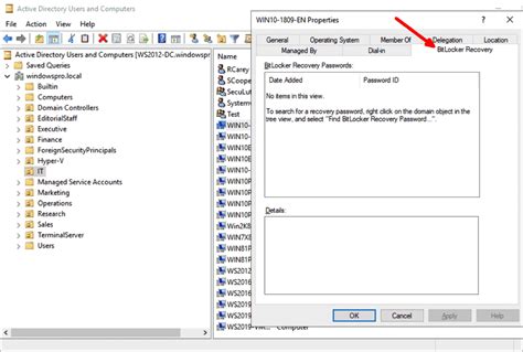 Retrieving Bitlocker Keys For Computers In Active Directory Using Hot