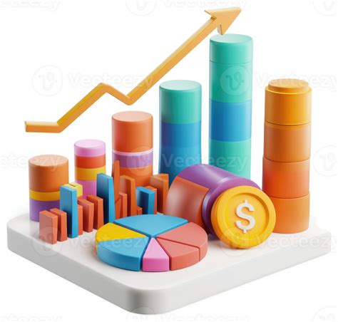 Colorful Financial Data Visualization Showcasing Growth 60728163 Png