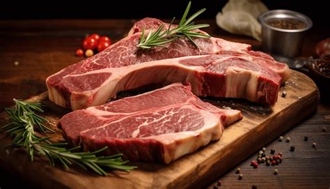 Premium Photo Tomahawk Steak Cut Pieces Closeup