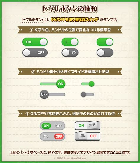 ゲームui素材（ジェム／剣アイコン・トグルボタン・ミニキャラ）の作り方まとめ はなさくっと