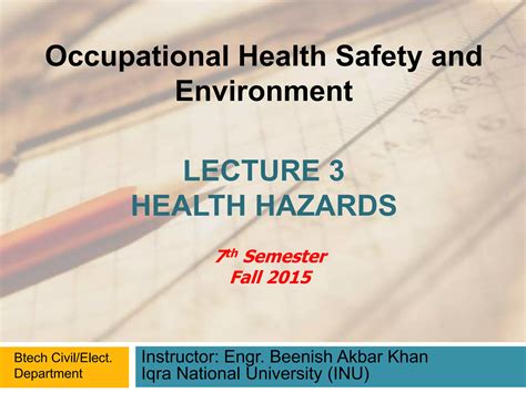 Health Hazards Lecture 3 PPT