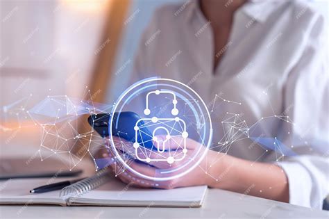 Premium Photo A Woman Programmer Is Browsing The Internet In Smart