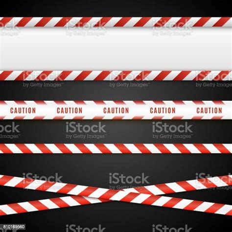 빨간색과 흰색 위험 테이프입니다 고립 주의 라인입니다 벡터 일러스트 레이 션 Criminal Investigation에 대한 스톡 벡터 아트 및 기타 이미지