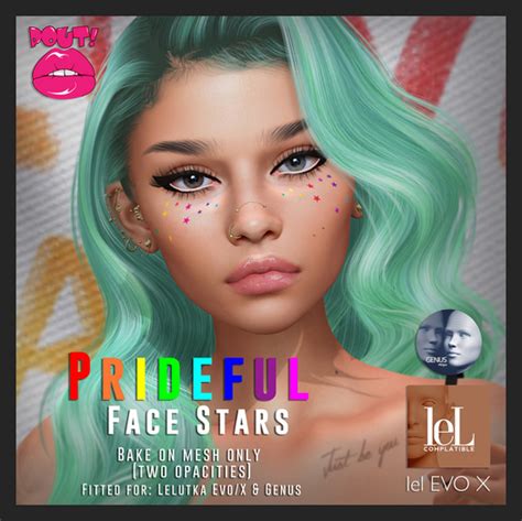 Second Life Marketplace Pout Prideful Face Stars Wear To Unpack Me