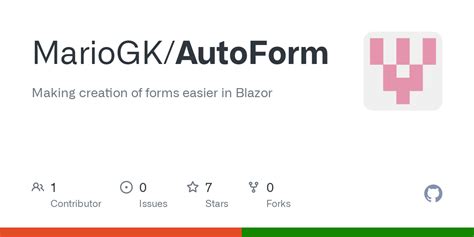 github mariogk autoform making creation of forms easier in blazor