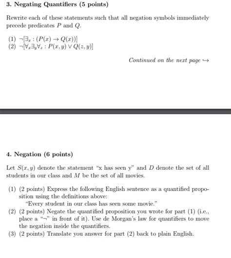 1 predicates and quantifiers 13 points 1 4 5