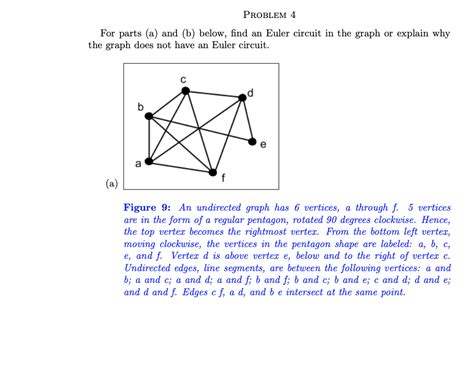 Solved Problem 4 For Parts A And B Below Find An Euler