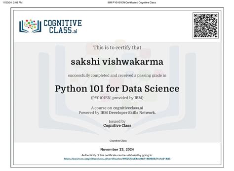 Sakshi Vishwakarma On Linkedin Python Datascience Ibm Certification Datasciencejourney