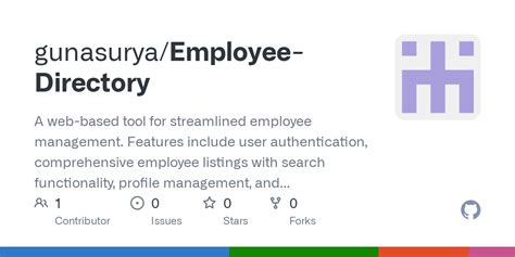 GitHub Gunasurya Employee Directory A Web Based Tool For Streamlined