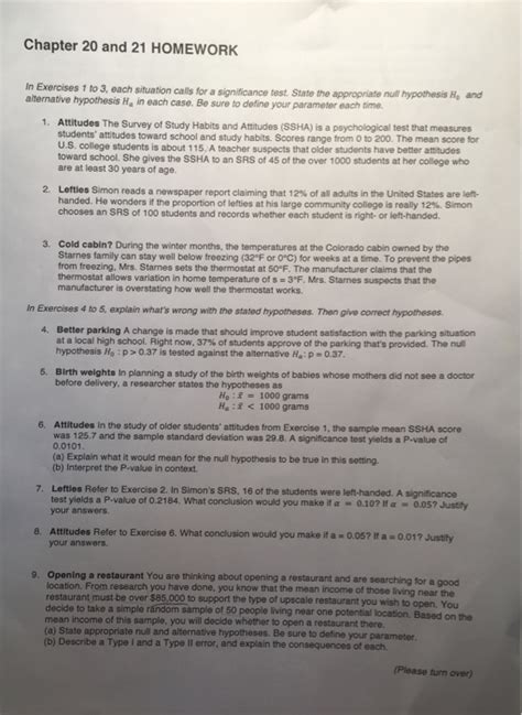 Solved Chapter 20 And 21 Homework In Exercises 1 To 3 Each