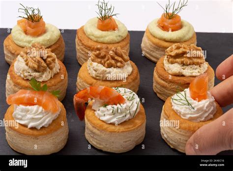 set of Bouchée à la Reine generically also called Vol au vent Stock