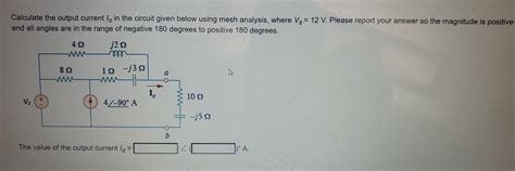 Solved Calculate The Output Current Loin The Circuit Given