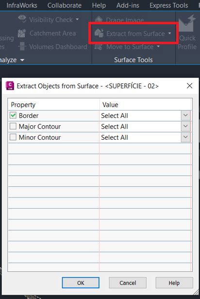 ifc import creating boundary polyline around pavement design