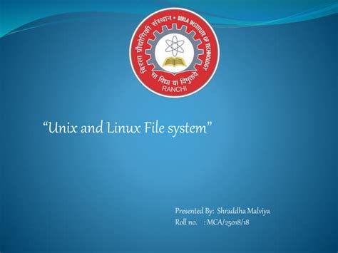 Unix And Linux File System In Operating System Ppt
