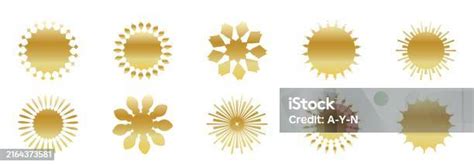 골드 빈 스티커 프로모션 세트 플랫 Starburst 판매 또는 가격표 품질 마크 디자인 레트로 할인 배지 흰색 배경에 고립 된 태양 광선 프로모션 요소의 컬렉션 벡터 배지