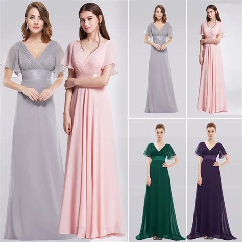 Purple Evening Dresses Plus Size Elegant A Line Chiffon Long Party