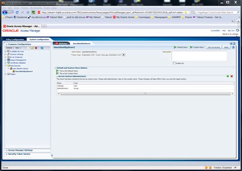 Oracle Fusion Middleware Security Oam 11g Configuring Data Sources