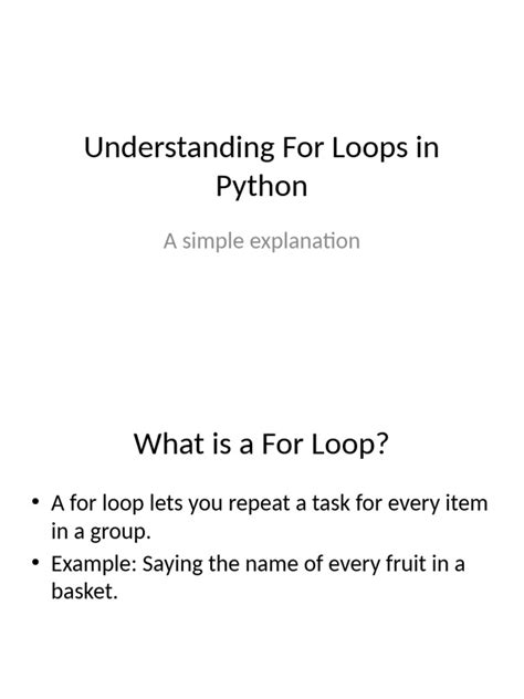 Understanding For Loops Python Visual Pdf
